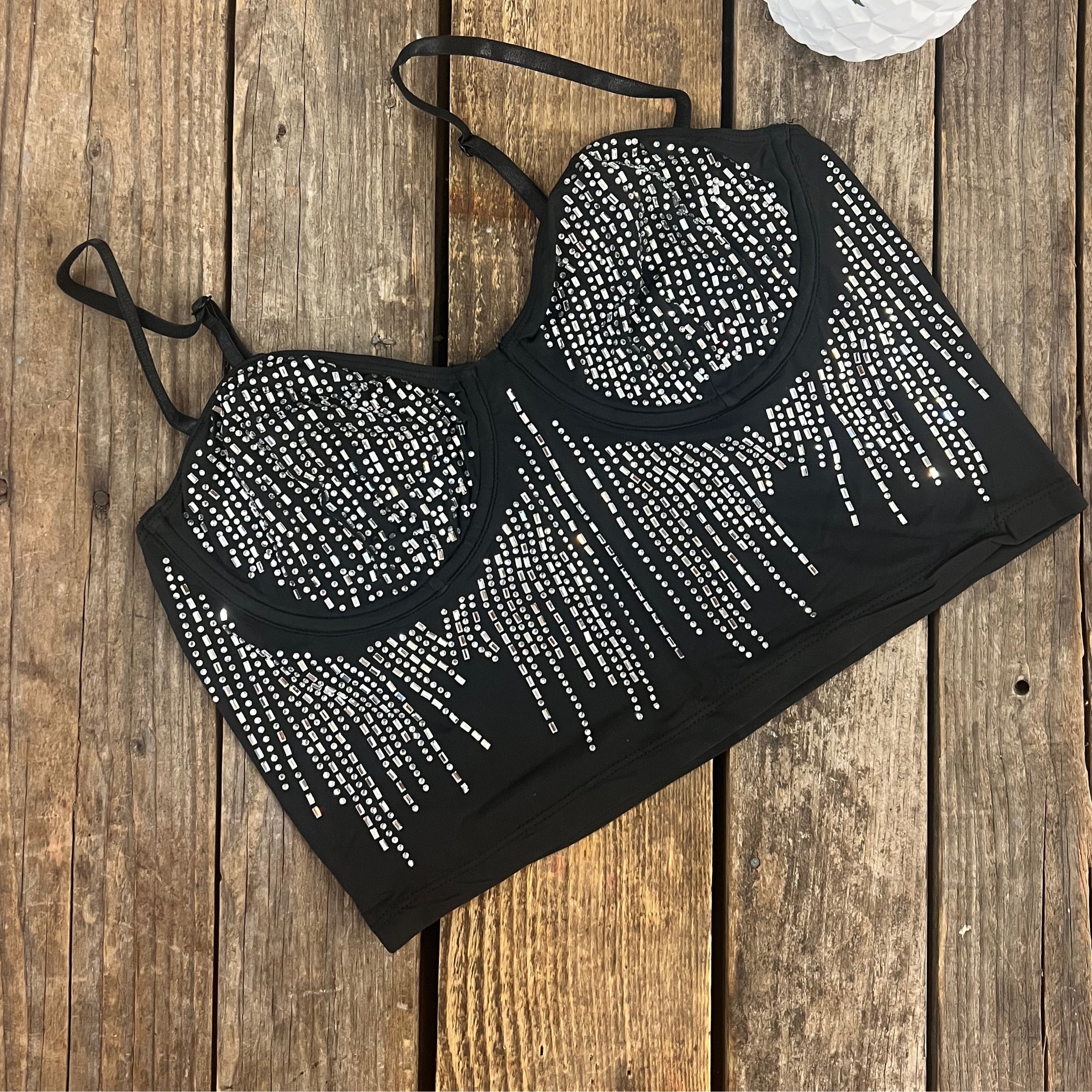 Rhinestone Spaghetti Tank | Lainey West & Co